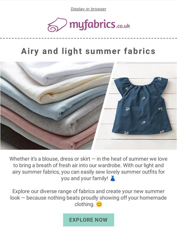 My Fabrics: Light and airy fabrics for hot summer days | Milled