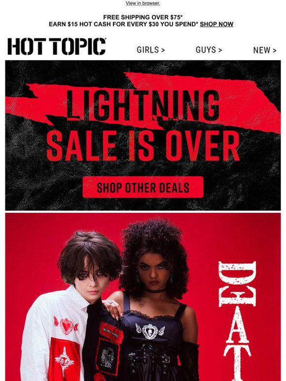 Hot Topic: Select styles = $8 for 8 hours ONLY! Shop fast ⚡ | Milled