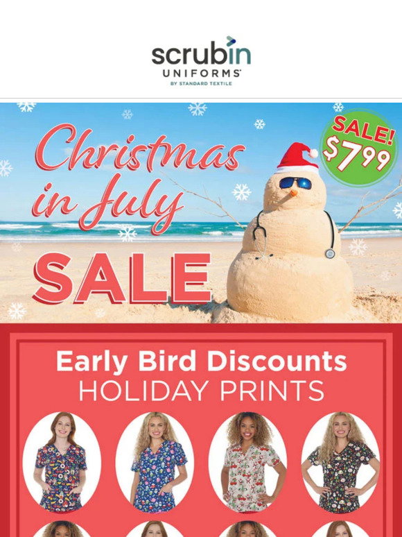 Scrubin Uniforms: Christmas in July? 🤷🏼‍♀️ | Milled