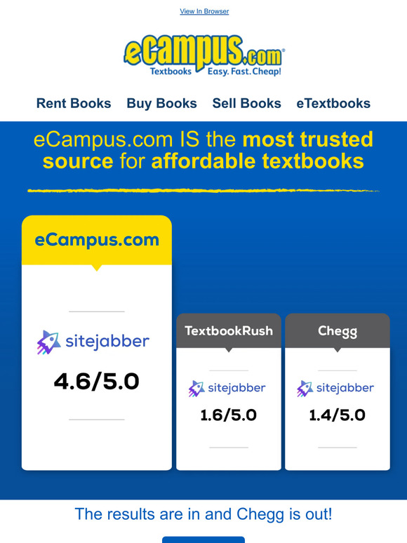 eCampus: The verdict is in! See who’s the most trusted textbook source ...