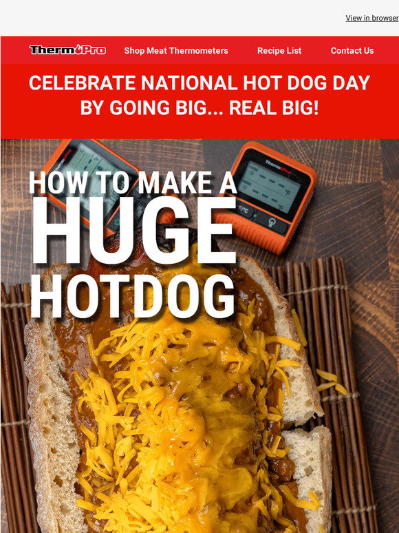 ThermoPro: 🌭Celebrate National Hot Dog Day with the Biggest Hot Dog ...