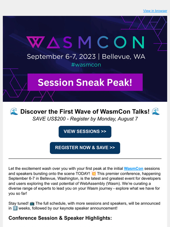 The Linux Foundation: 👀 First Look: WasmCon's Initial Lineup of Speakers + Sessions Announced ...
