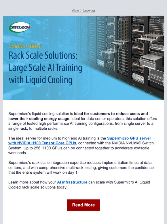Supermicro: Turbocharge AI performance with liquid cooled Supermicro ...