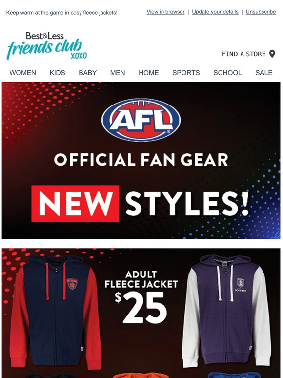 Best & Less: NEW: Official AFL Fan Gear 🏉 | Milled