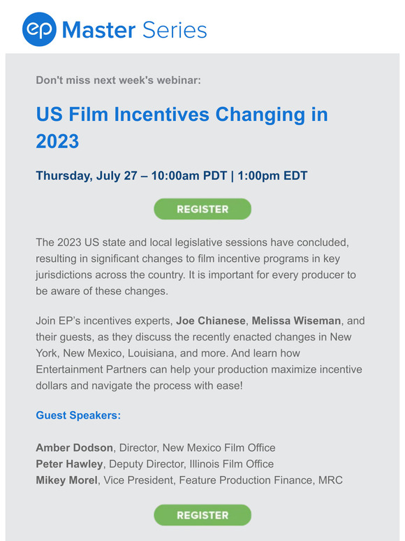 EP: Master Series | US Film Incentives Changing in 2023 | Milled