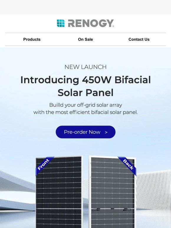 Renogy: 🆕Introducing 450W Bifacial Solar Panel! | Milled