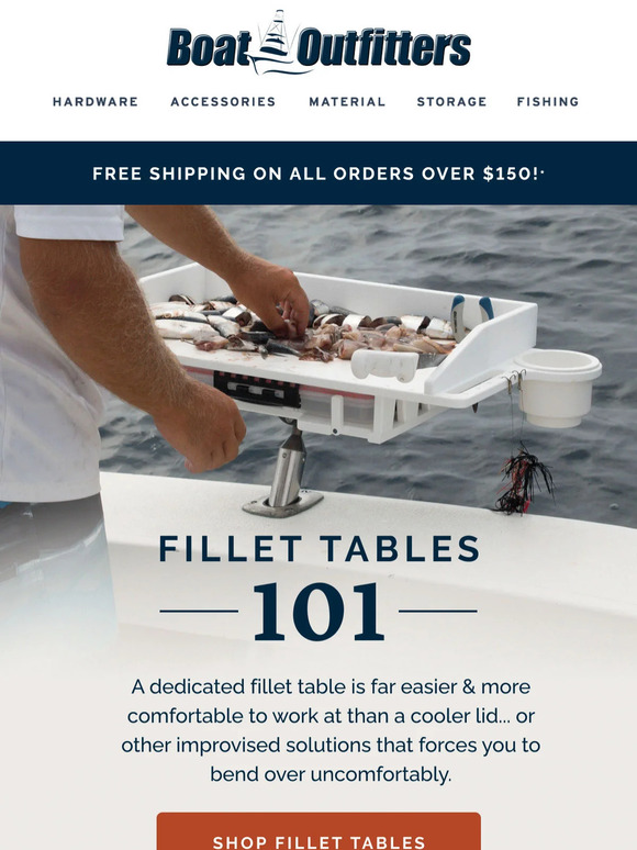Boat Outfitters: Fillet Tables built to last a lifetime! | Milled