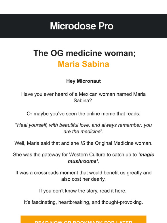 Microdose NL: 👧 Happy Birthday Maria Sabina | Milled