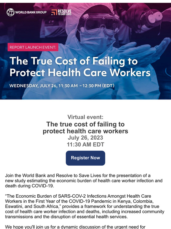 Resolve to Save Lives: What is the true cost of failing to protect ...