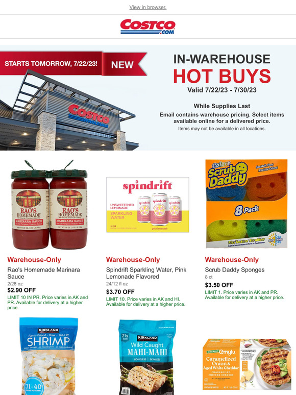 Costco: In-Warehouse Hot Buys Start Tomorrow, 7/22/23! Plus Shop Online ...