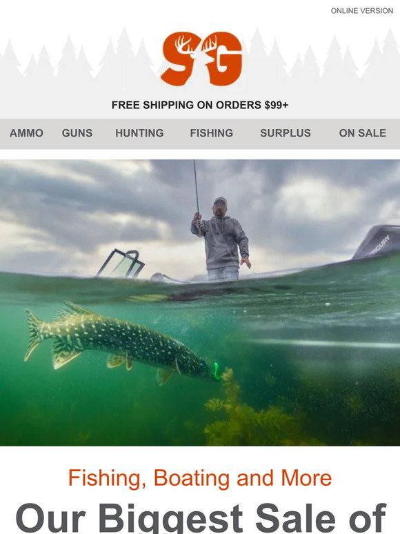 Sportsman's Guide: It’s On >> Biggest Fishing Sale of the Season | Milled