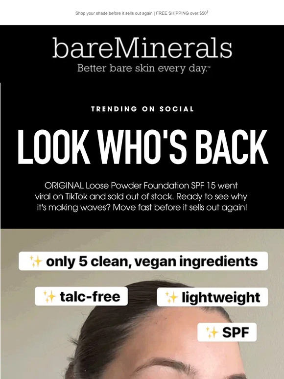 bareMinerals: This TikTok-trending foundation is back! | Milled