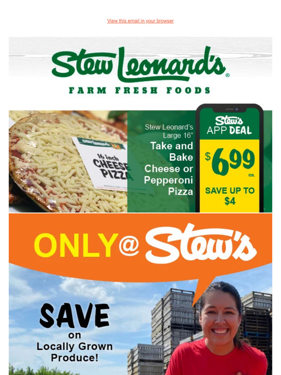 Stew Leonard's: Only at Stew's: 🍑 Locally Grown! | Milled