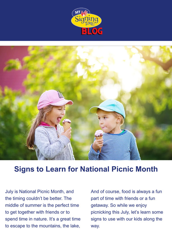 Two Little Hands: Learn some picnic signs for picnic month 🍉 | Milled