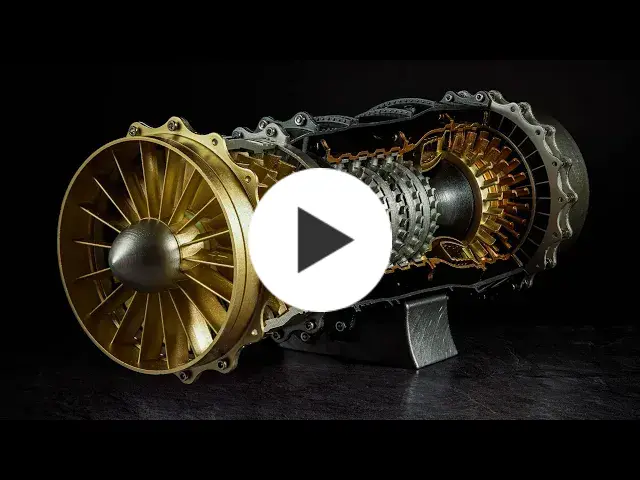 Enginediy: How to Build 1/20 Military Turbofan | Milled
