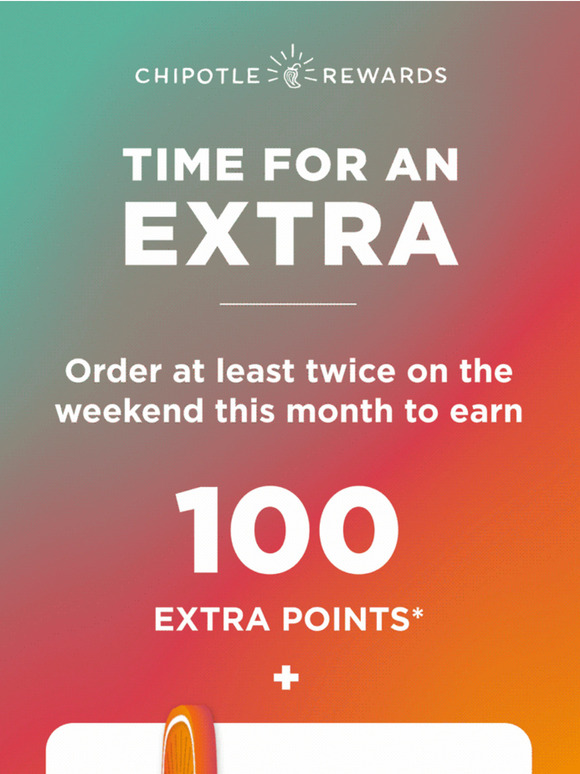 Chipotle: THE WEEKENDER: Your new Extra is here 👇 | Milled