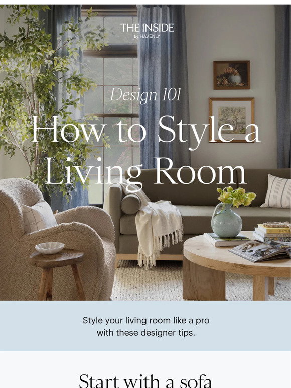 The Inside: Design 101: Living Room Style | Milled