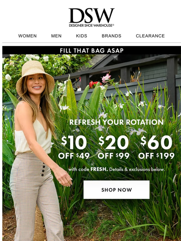 DSW: Get $10 off RIGHT NOW. | Milled