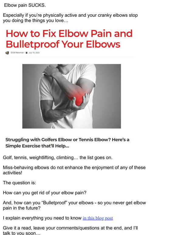 The New Alpha: New Blog: How to Fix Elbow Pain (5 Proven Strategies ...