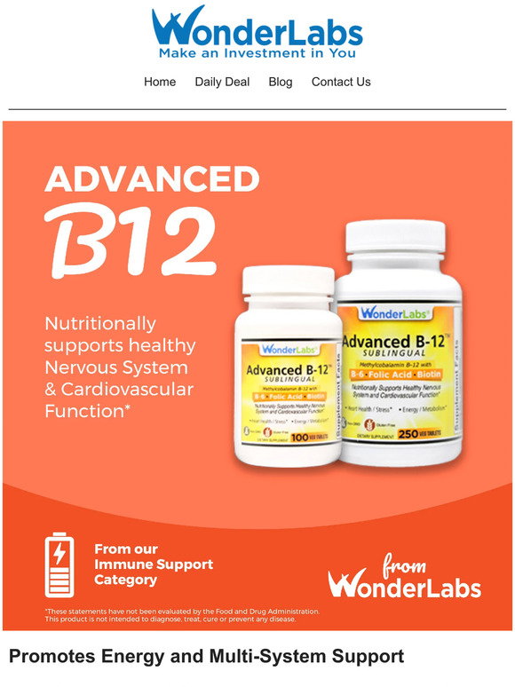 Wonder Laboratories: Curious about our Advanced B-12? Learn How To ...