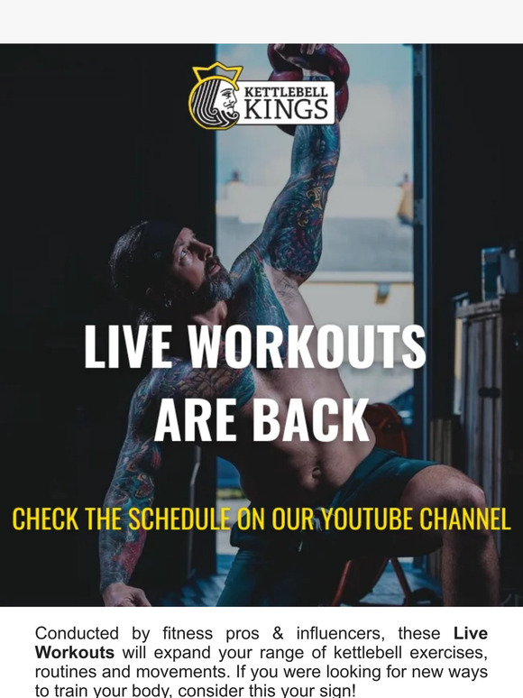 Kettlebell Kings: Check our Live Workouts schedule! | Milled