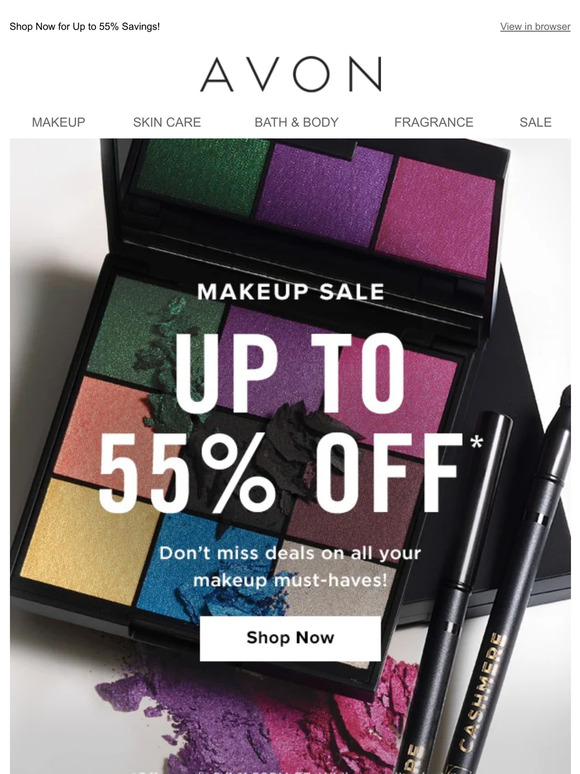 Avon Email Newsletters: Shop Sales, Discounts, and Coupon Codes
