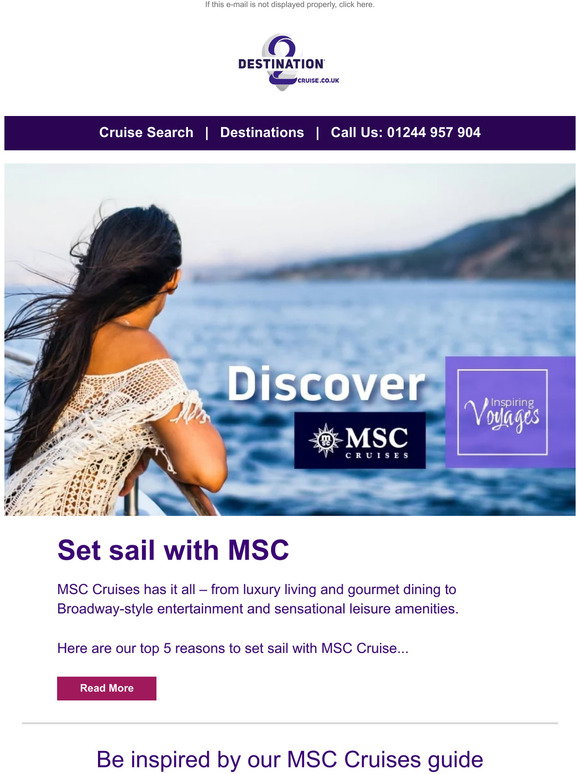 Destination2: ⚓ Set sail with MSC cruises: Book now and embark on a ...