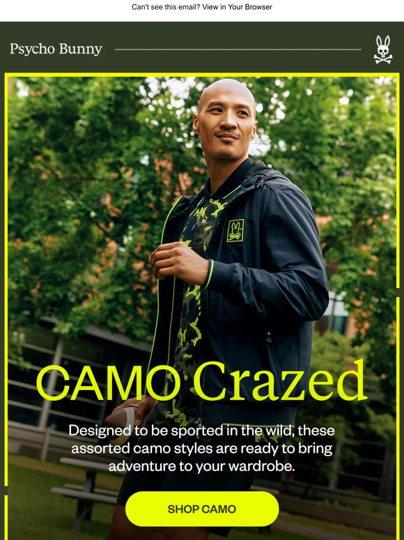 Psycho Bunny: Show your adventurous side with new camo styles | Milled