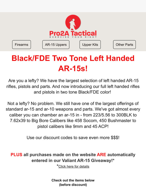 Pro2A Tactical: We've got BLK/FDE Two Tone AR-15 Rifles and Pistols ...