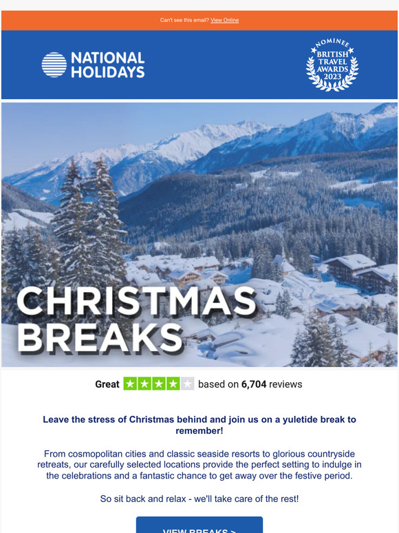 National Holidays: Leave the stress of Christmas behind on a yuletide ...