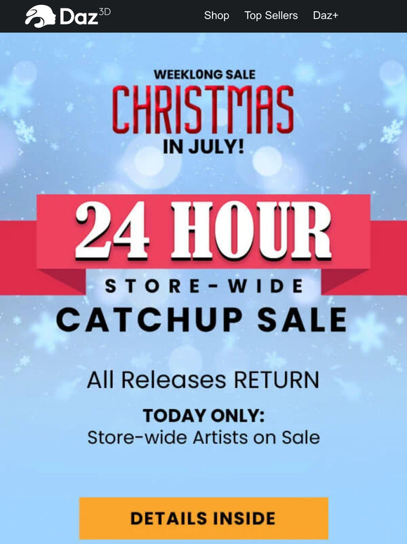 DAZ 3D: 24 Hour Store Wide Christmas in July | Milled