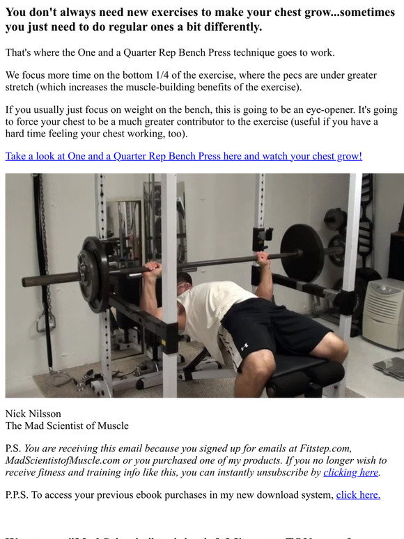 FitStep: This simple bench press rep method will make your chest GROW ...