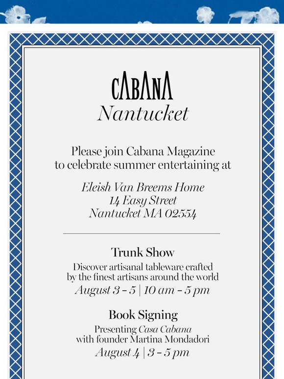Cabana Magazine: See you in Nantucket? | Milled