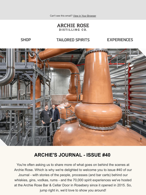 Archie Rose: Archie's Journal #40: Behind The Distillery | Milled