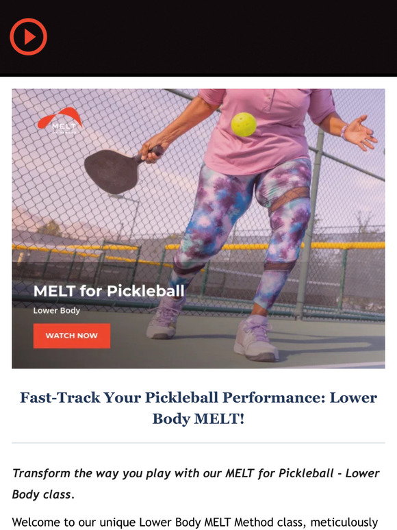 MELT Method: Pickleball Power-Up: Lower Body Mastery! | Milled