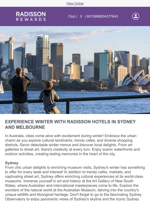 Radisson Blu: Choose Australia for your next Vibrant City Winter Trip ...