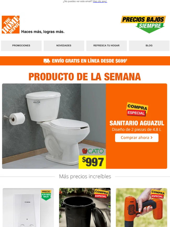 Home Depot: 📣 ¡Ahorra con el producto de la semana! Aprovecha | Milled Home Depot: 📣 ¡Ahorra con el producto de la semana! Aprovecha | Milled