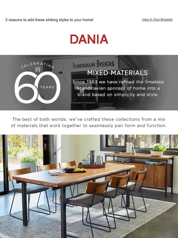 Dania Furniture: Celebrating 60 Years of Timeless Style | Milled