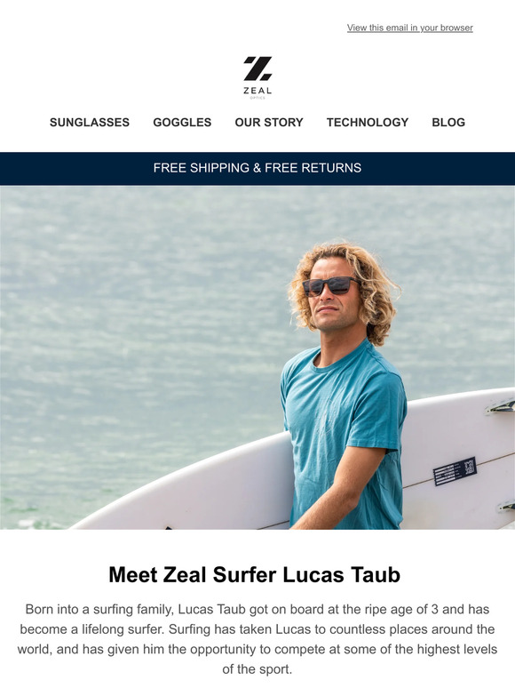 Zeal Optics: Zeal Ambassador Spotlight: Lucas Taub 🌊 | Milled