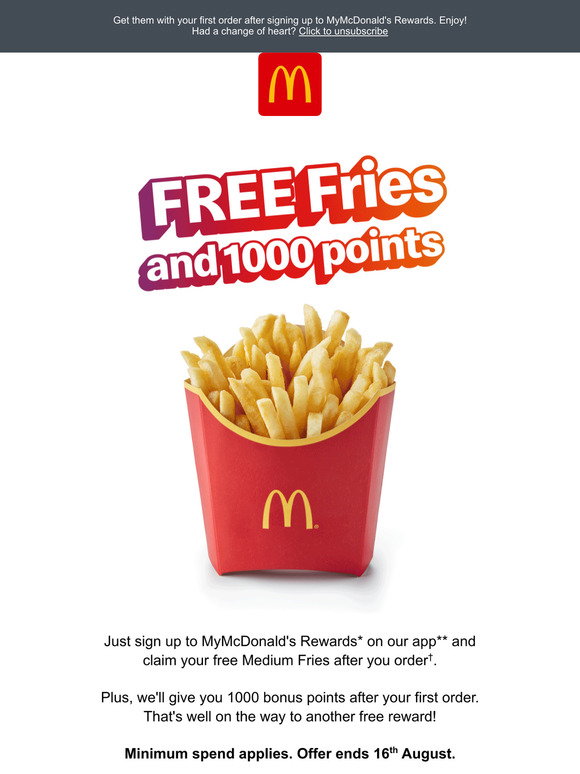 McDonald's: Free Fries? Just join Rewards! 🍟 | Milled