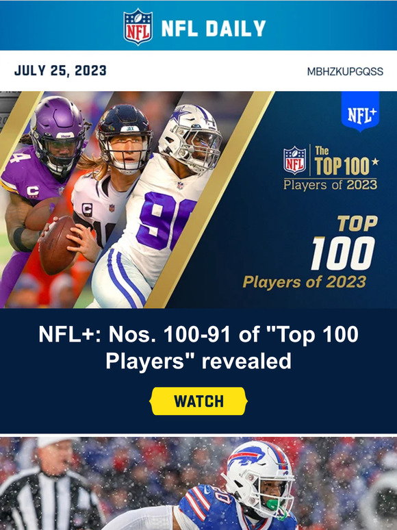 NFL Gamepass: 'Top 100 Players of 2023' kicks off with WR | Milled