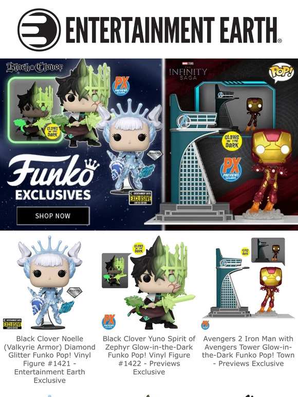 EntertainmentEarth.com: New Exclusive Black Clover Pop!s + Avengers ...