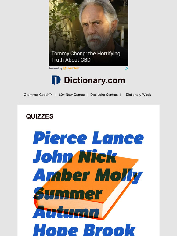 Dictionary.com: QUIZ: What Is The Proper Meaning Of Your Name? | Milled