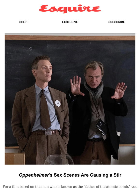 Esquire: Oppenheimer’s Sex Scenes Are Causing a Stir | Milled