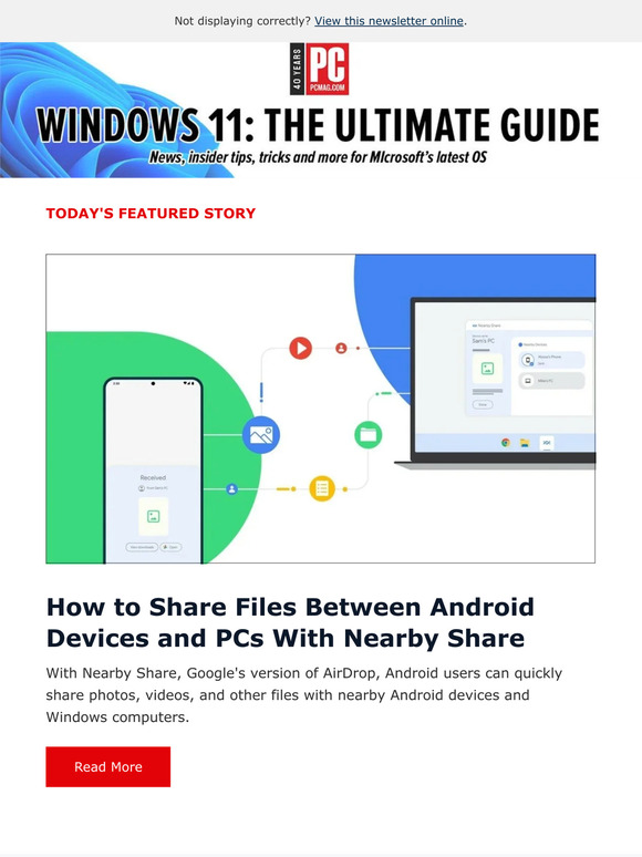 PC Mag Shop: 21 Best Windows 11 Apps | Nearby Share 101 | How to Get Tech Support From Microsoft ...