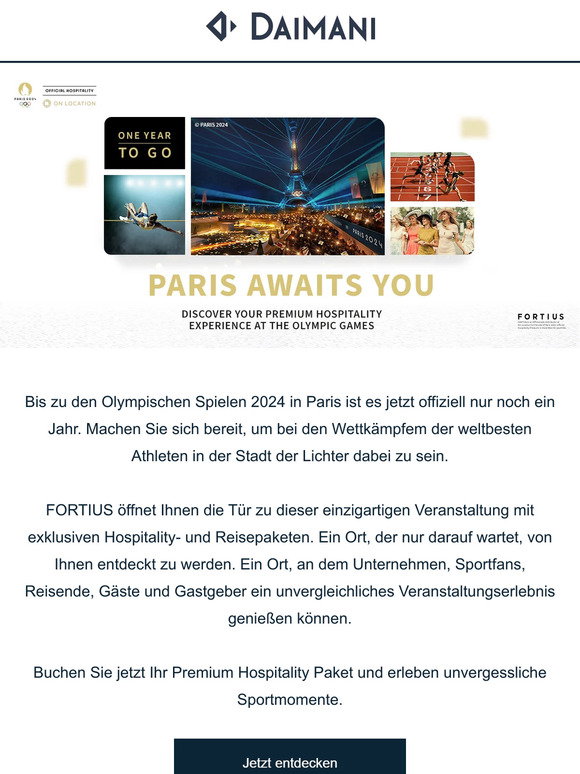 Daimani: 🏅«1 Year To Go» bis zu den Olympischen Spielen Paris 2024 | Milled
