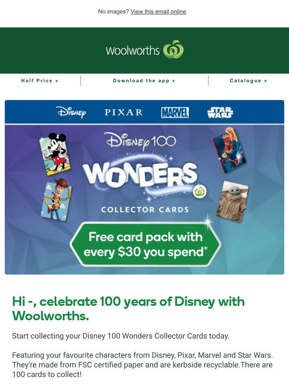 Woolworths: —, Disney 100 Wonders Collector Cards have arrived at ...