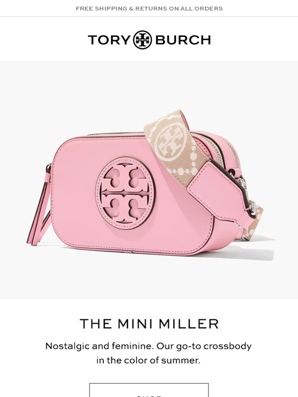 Tory Burch: New in pink: Mini Miller Crossbody | Milled