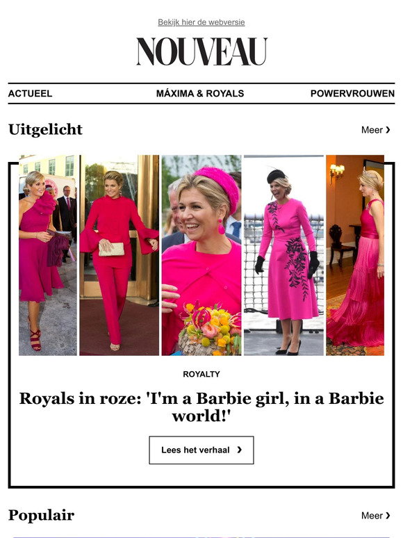 Webwinkel Nouveau: Leco over de rijpere huid | Royals in Barbie roze ...