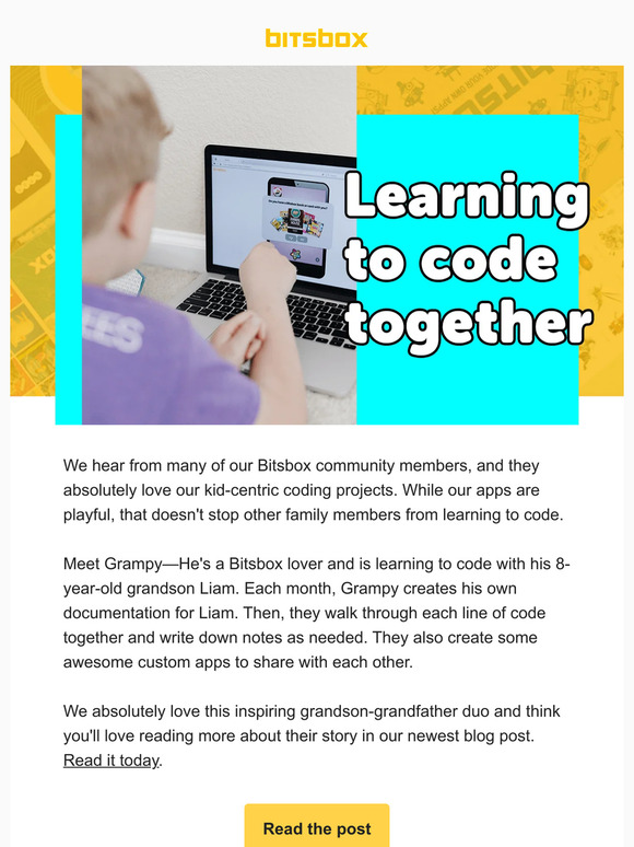 Bitsbox: Bitsbox Spotlight: Grandson Learns to Code with Grampy | Milled
